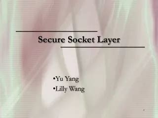 PPT SSL Protocol Cryptographic Secure Socket Layer Basics PowerPoint Presentation ID