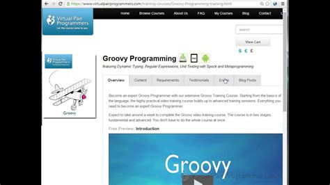 Groovy Programming Video Training Course Chapter 1 Youtube