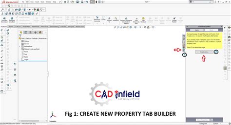 SOLIDWORKS Property Tab Builder Cad Infield SOLIDWORKS Custom Property