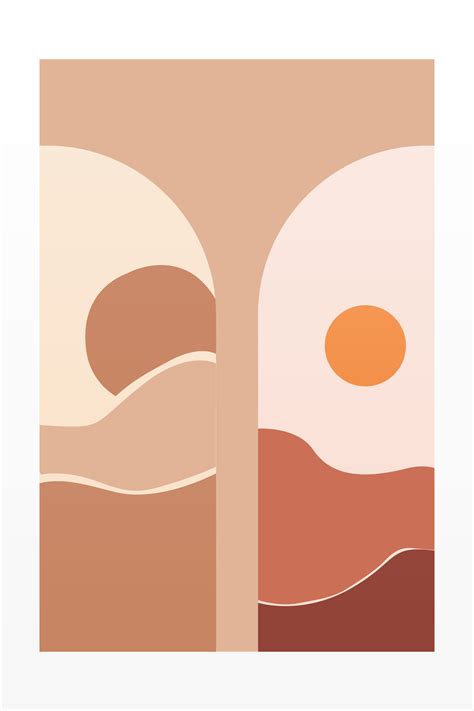 Boho Background Illustration Abstract Landscape Background 35534090 Vector Art At Vecteezy