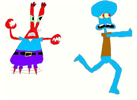 Mr Krabs Ready To Beat Squidward By Challenger153 On Deviantart