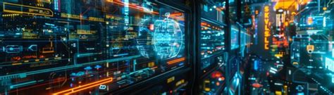 Futuristic Data Visualization In A Digital Environment Showcasing Vibrant Colors And Complex