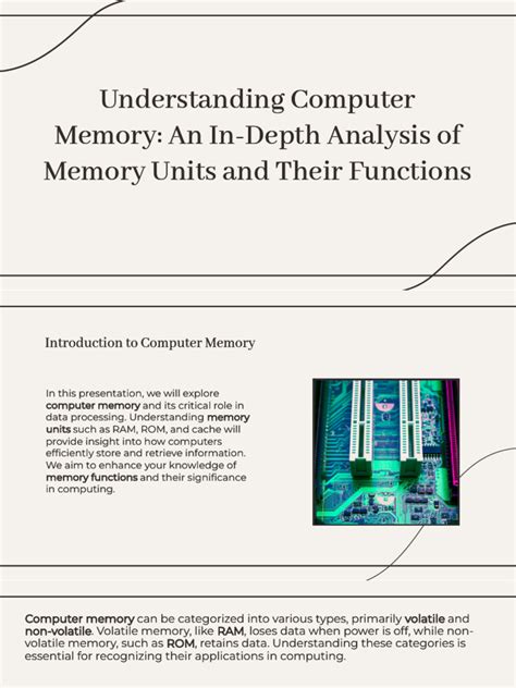 Slidesgo Understanding Computer Memory An In Depth Analysis Of Memory