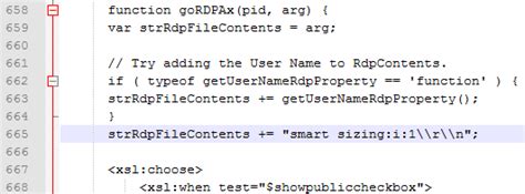 Enable Smart Sizing In Rdp Through Remote Desktop Services 2012r2 Web
