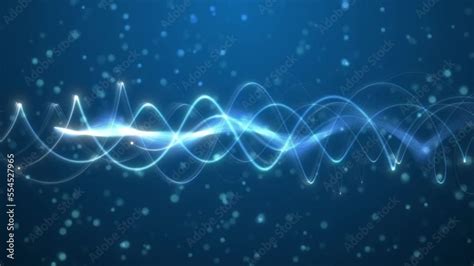 Abstract Glowing Line And Particle Moving Background Motion Particle