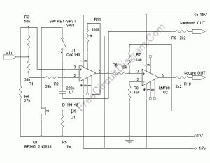 High Precision Voltage Controlled Oscillator VCO Electronic Circuit Diagram