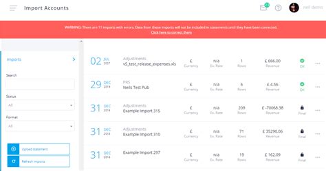Importing Sales Statements Ampsuite
