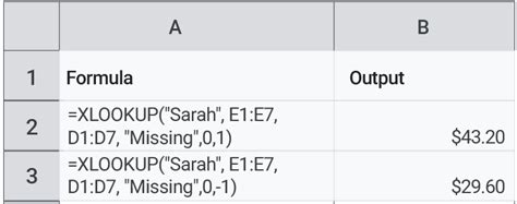 XLOOKUP Function Google Docs Editors Help