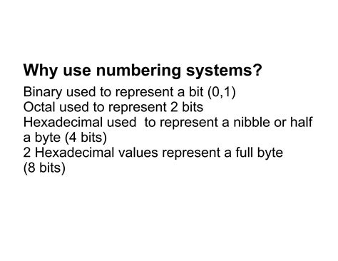 octal and hexadecimal numbering systems pdf
