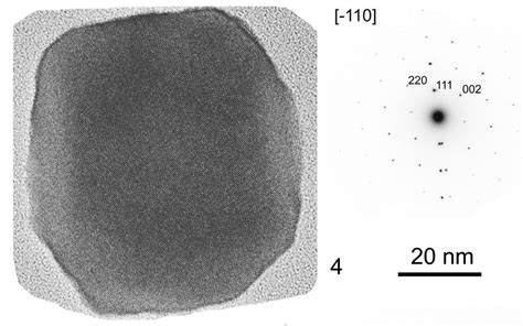 Zone Axis Hr Image And Saed Pattern Acquired From Crystal 4 Download