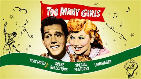 Too Many Girls 1940 Dvd Menus