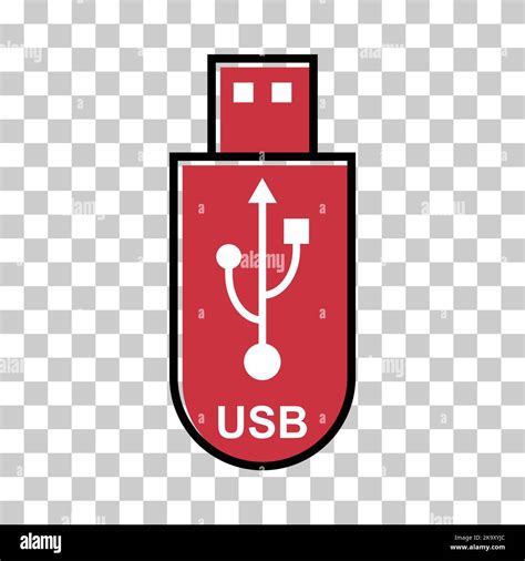 Usb Icon Technology Connect Device Sign Electronic Portable Symbol Vector Illustration Media
