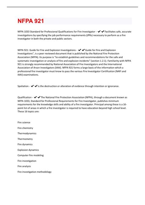 Nfpa 921 210 Questions And Answers Solved Correctly Nfpa 921 Stuvia Us