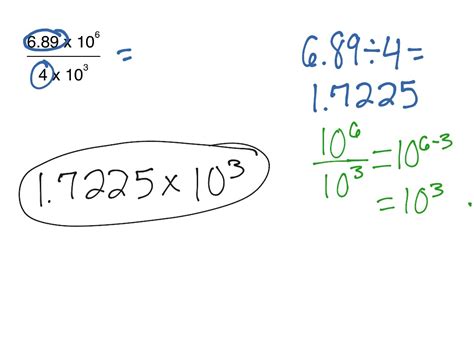 Dividing In Scientific Notation Math Showme