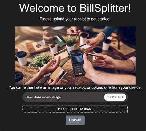 Bill Splitter Application Devpost