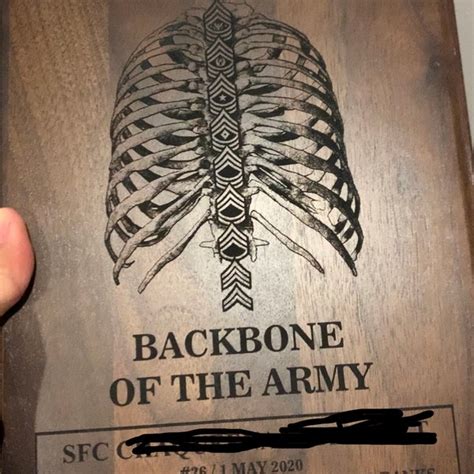 Nco Backbone Of The Army Plaque Induction Promotion Soldier Army