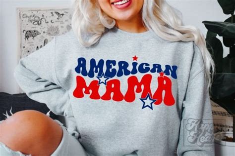 American Mama Svg Fourth Of July Png Graphic By Happyheartdigital
