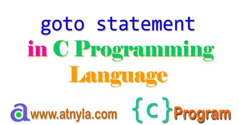 understanding the goto statement in c usage and examples