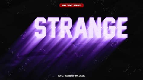 Premium Psd Strange 3d Editable Text Effect