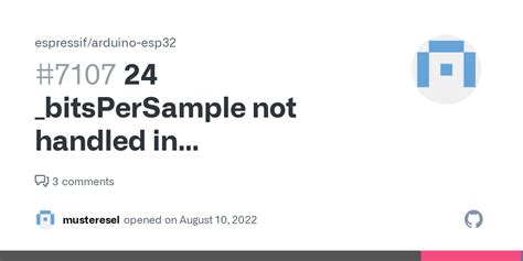 BitsPerSample Not Handled In I SClass Read Issue Espressif Arduino Esp GitHub