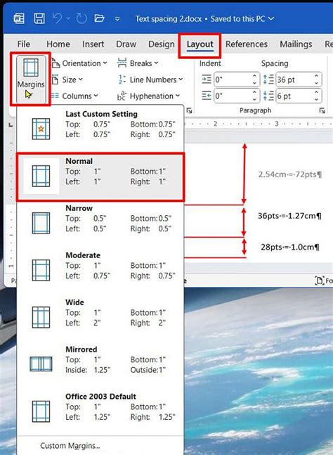 how to adjust distance between texts in word 2013 page 2 windows