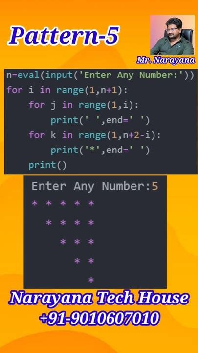 Python Pattern 5 Youtube