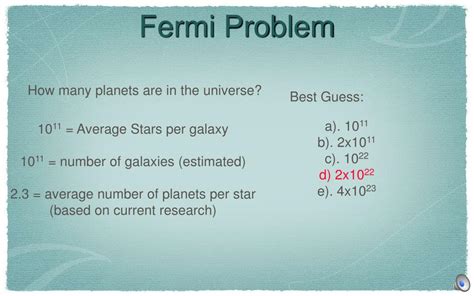 Ppt Fermi Problems And Scale Of The Universe Powerpoint Presentation