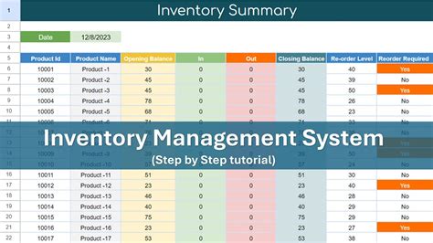 Create Inventory Management System in Google Sheet | Complete Process - YouTube