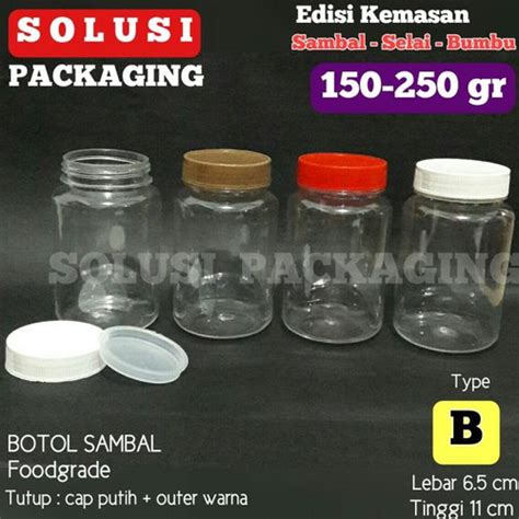 Jual Botol Sambal B 150 200gram Jar Botol Plastik Botol Selai Tempat Bumbu Kota Depok Sekar