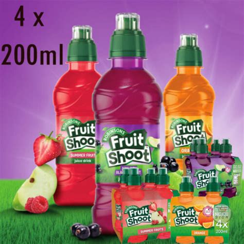 Robinsons Fruit Shoot Apple Blackcurrant Orange No Added Sugar Juice 200ml | eBay UK
