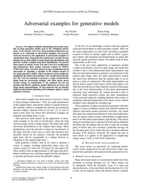 Adversarial Examples For Generative Models Pdf Computational Neuroscience Artificial