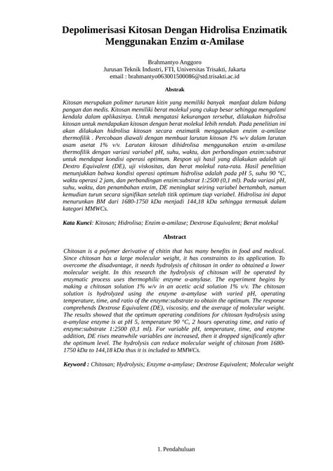 PDF Review Jurnal Depolimerisasi Kitosan Dengan Hidrolisa