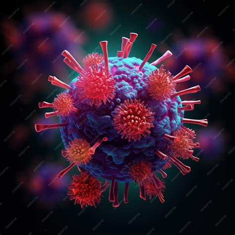 Premium Ai Image Influenza Virus 3d Modeling Dark Background