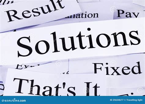 Solutions Concept Stock Image Image Of Answers Answer