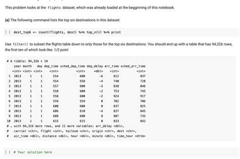 This Problem Looks At The Flights Dataset Which Was Chegg