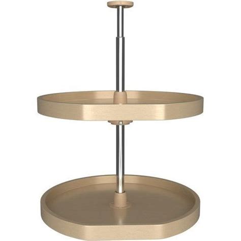 Rev A Shelf LD BW Inch Diameter D Shape Banded Wood Lazy Daisy Shelf Corner Lazy