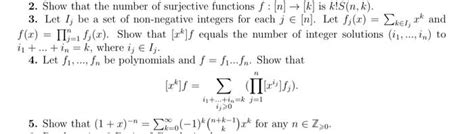 solved 2 show that the number of surjective functions f