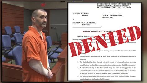 Judge Denies Stephan Sterns Motion To Push Suppression Hearing