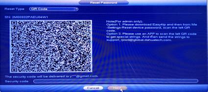 Reset Password DVR NVR Dahua