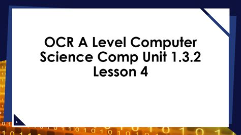 OCR ALevel Computer Science Comp 1 Unit 1 3 2 Networks Teaching Resources