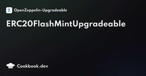 erc20flashmintupgradeable on cookbook