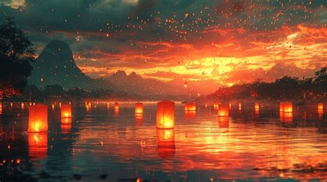 Premium Photo Illustrate A Scene Of People Releasing Floating