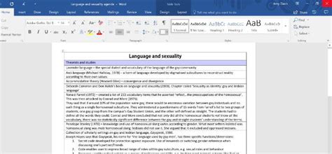 Language And Sexuality Summarycribsheet For A Level English Language