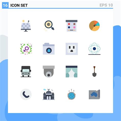 Set Of 16 Commercial Flat Colors Pack For Finance Chart Property Business Powder Editable Pack