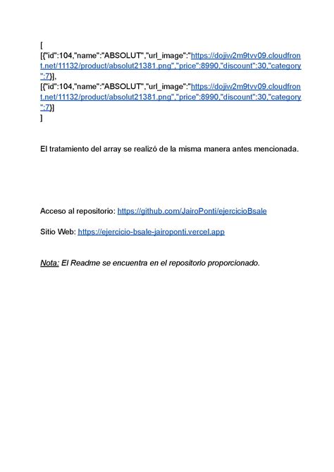 GitHub JairoPonti EjercicioBsale