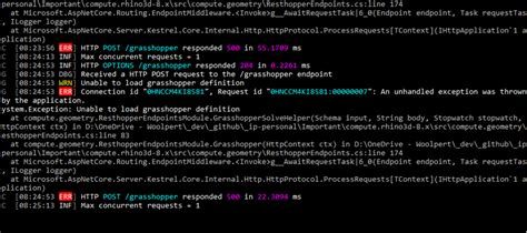 Rhinocompute Grasshopper Appserver Post Request Error Grasshopper