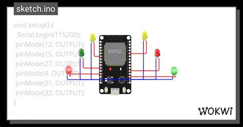 Traffic Light Simulation Copy Wokwi Esp32 Stm32 Arduino Simulator