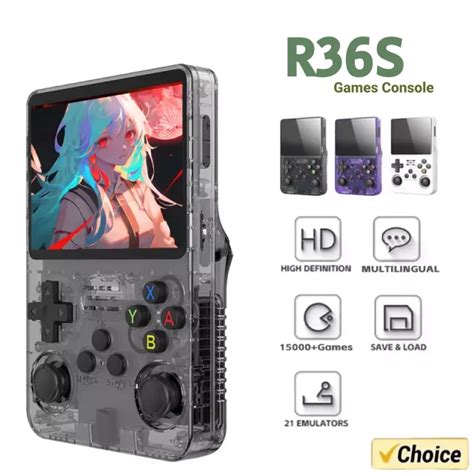 Open Source R S Retro Handheld Video Game Console Linux System Inch IPS Screen Portable