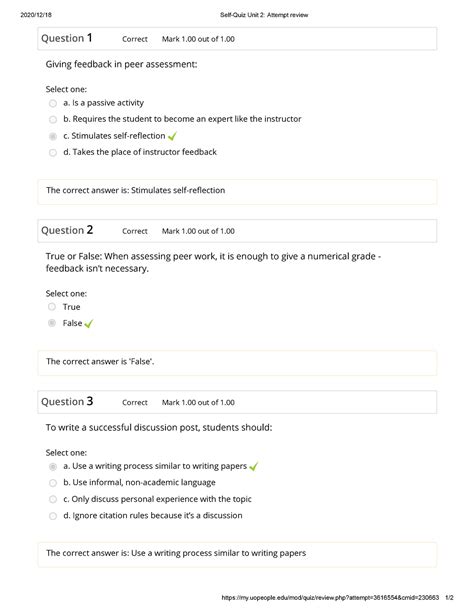 Self Quiz Unit 2 Attempt Review 2020 12 18 Self Quiz Unit 2 Attempt Review Studocu