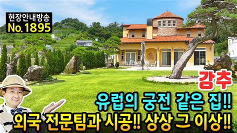 강추 유럽의 궁전 같은 집 상상 그 이상의 고급 전원주택 매매 압도적인 전망과 소나무 정원 캐나다 목조주택팀과 공동시공 수입자재로 가득한 옥천부동산 발품부동산tv